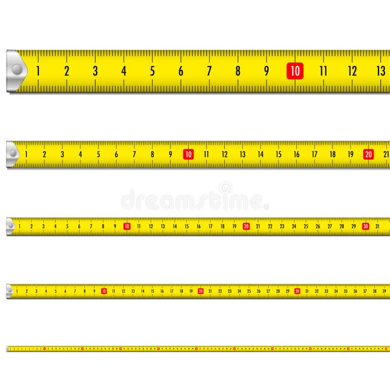 Yellow Tape Measure Tool Stock Illustrations – 2,383 Yellow Tape ...
