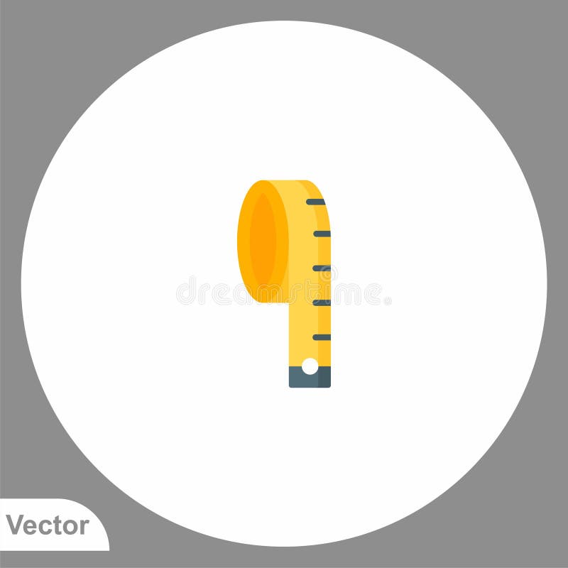 Measure Tape Vector Icon Sign Symbol Stock Vector - Illustration of ...