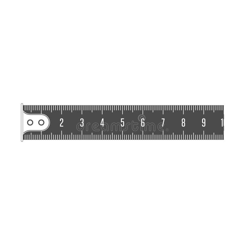 Measure Tape Vector Meter Scale Stock Vector - Illustration of object ...