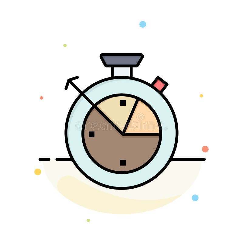 Measure, Time, Clock, Data Science Abstract Flat Color Icon Template ...