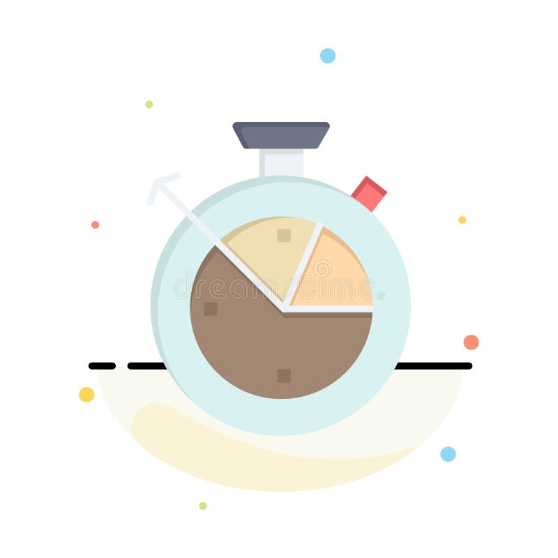 Measure, Time, Clock, Data Science Abstract Flat Color Icon Template ...