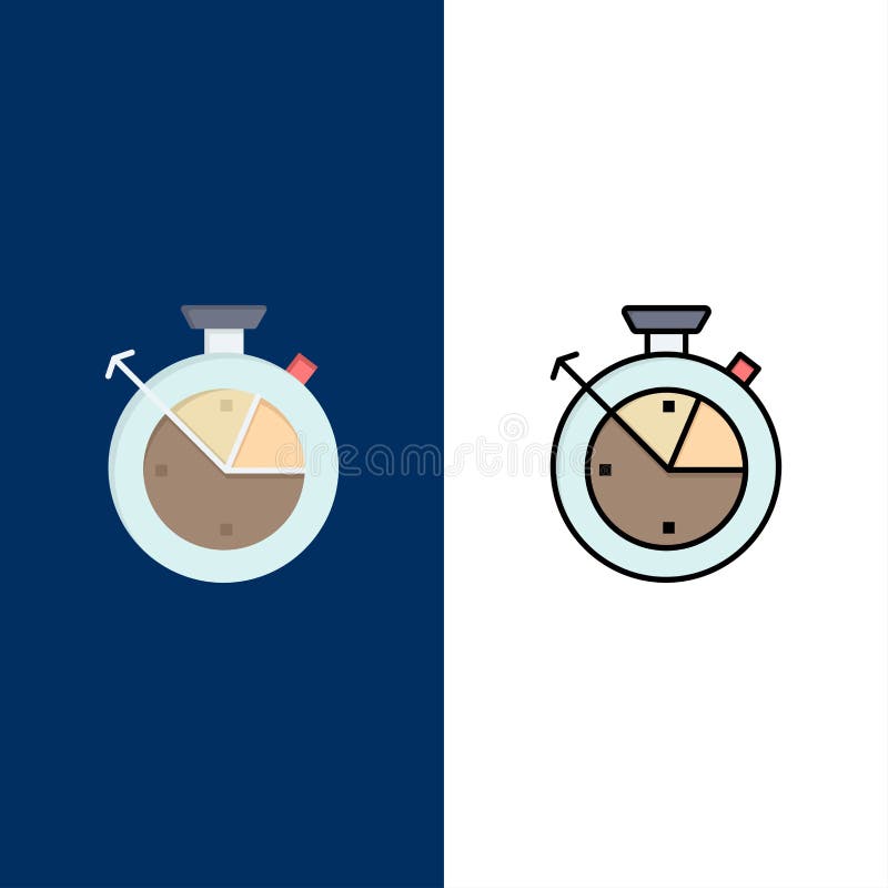 Measure, Time, Clock, Data Science Icons. Flat and Line Filled Icon Set ...