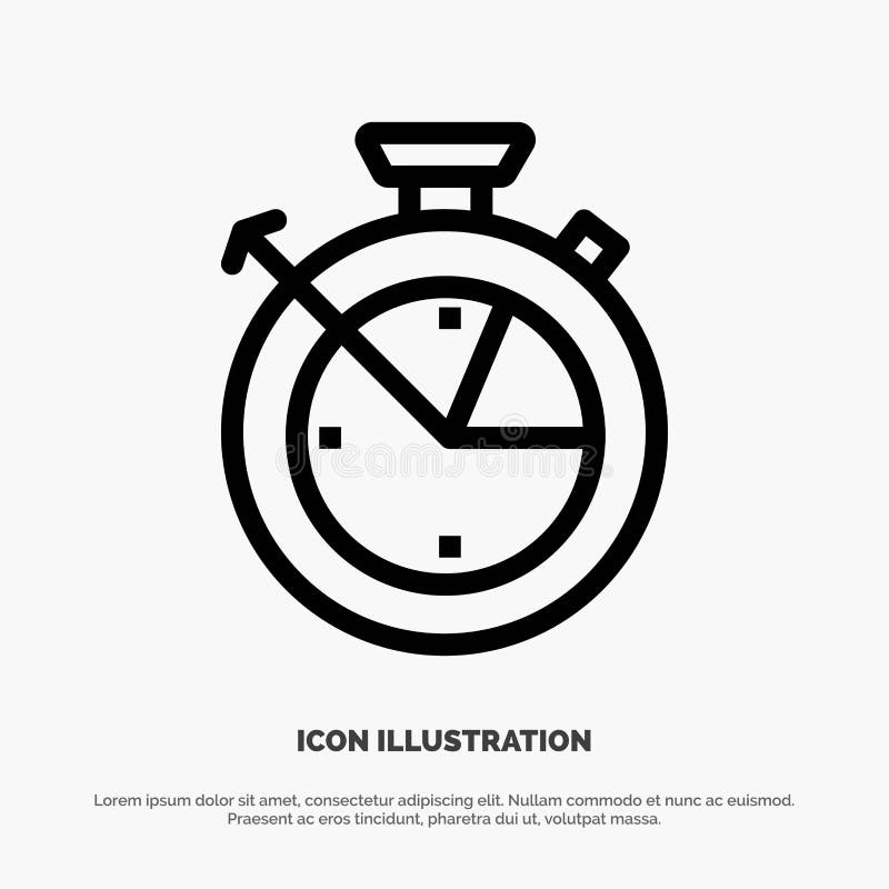 Measure, Time, Clock, Data Science Line Icon Vector Stock Vector ...