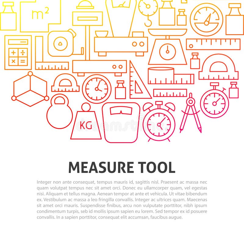 Measure Tool Line Concept stock vector. Illustration of clock - 204071577