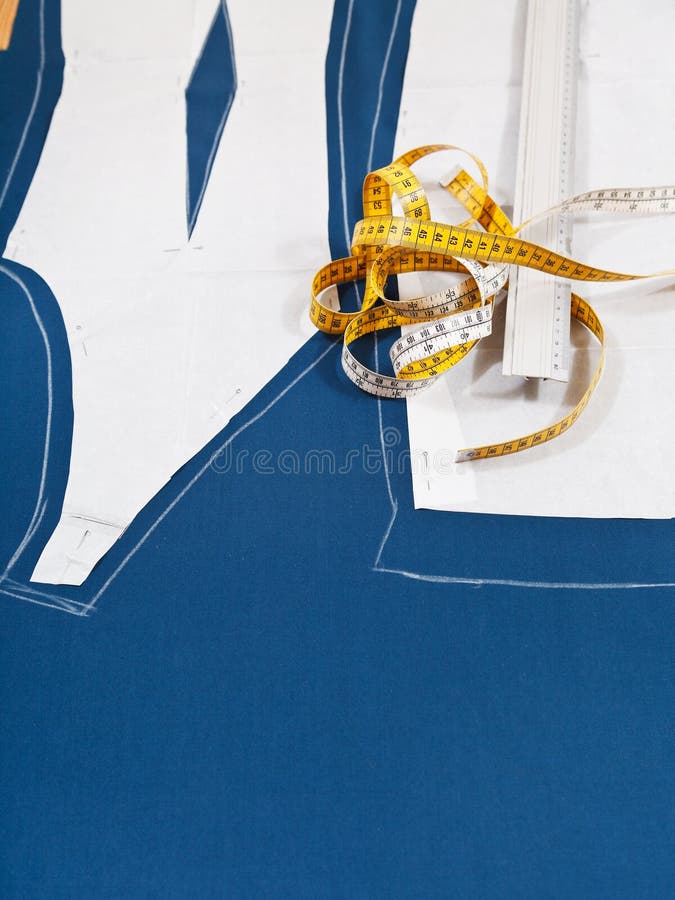 Measure Type and Paper Model of Clothes Stock Image - Image of paper ...