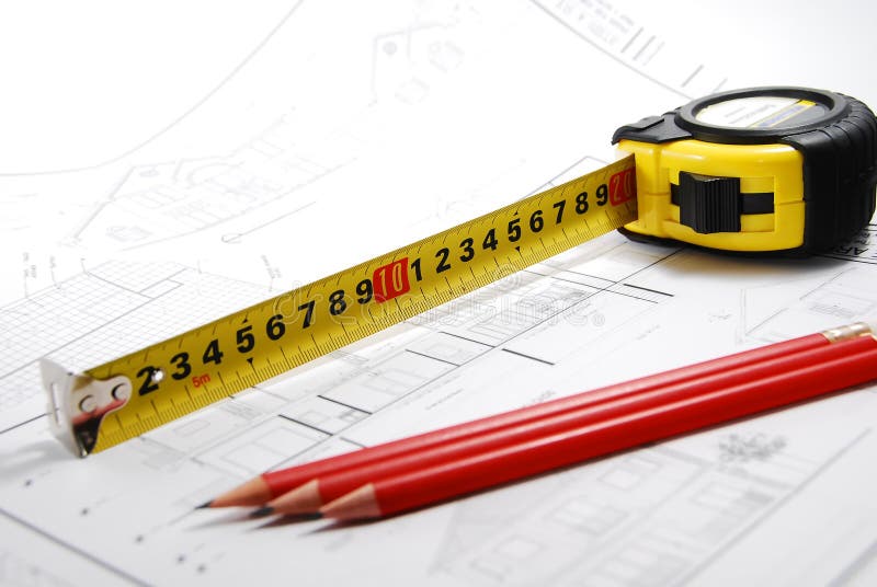 Measure up stock photo. Image of draw, consult, architect - 3857634