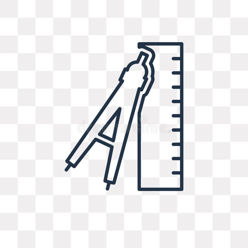 Measure Vector Icon Isolated on Transparent Background, Linear M Stock ...