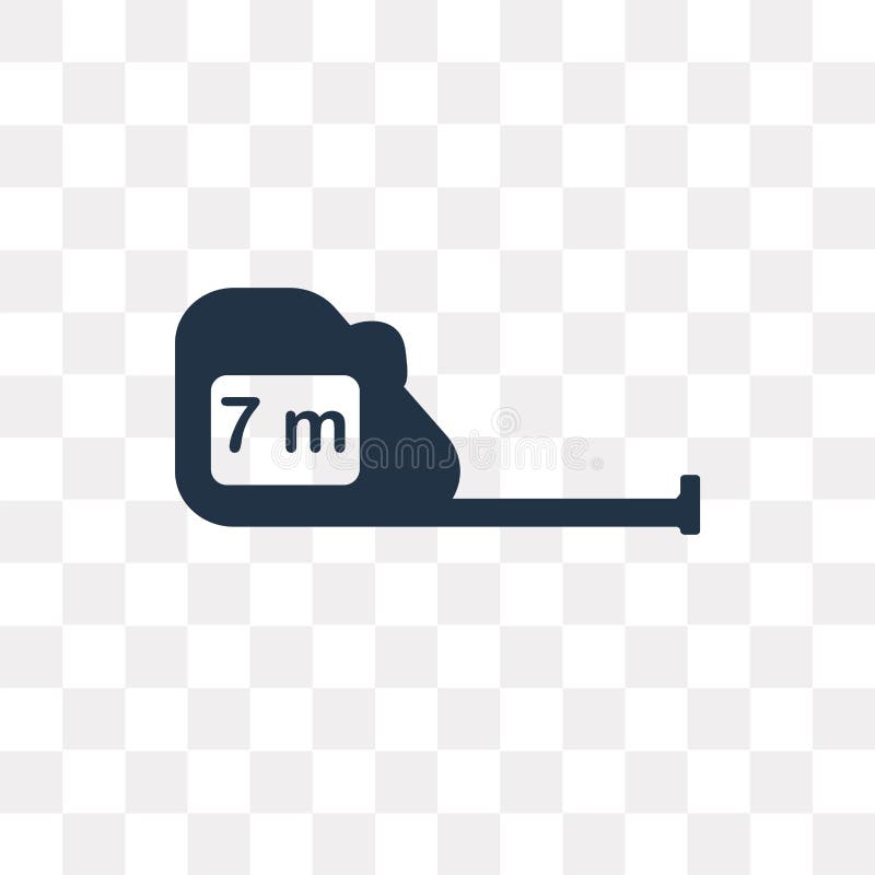 Measure Tape Vector Icon Isolated on Transparent Background, Lin Stock ...