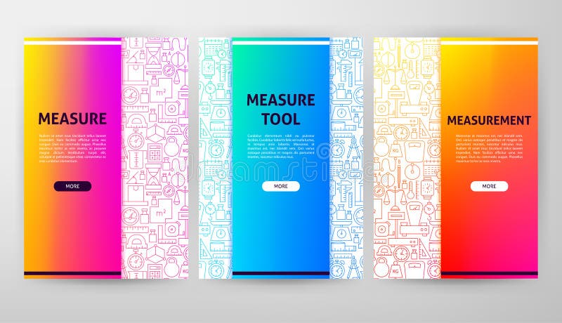 Measurement Flyer Concepts stock vector. Illustration of concept ...