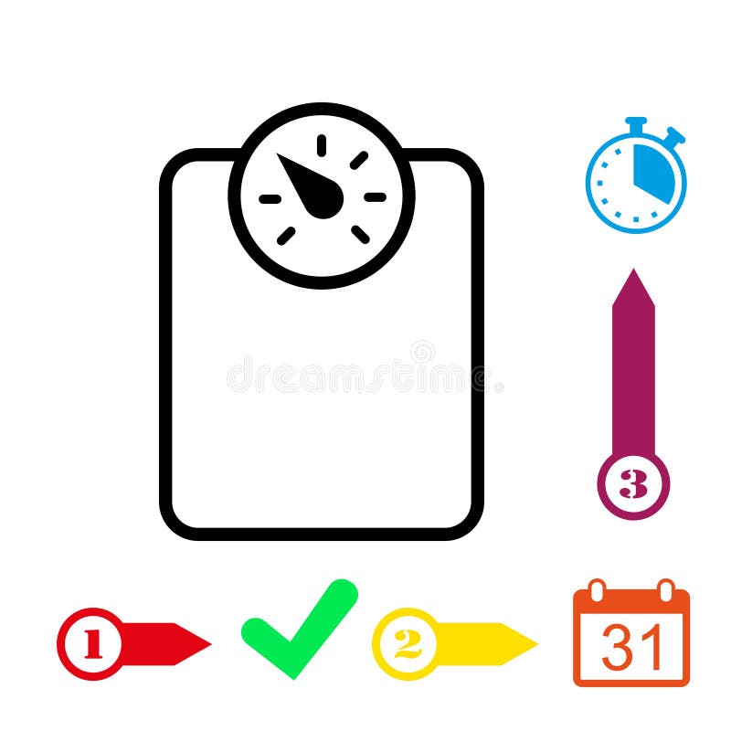 Measure the Weight Icon Stock Vector Illustration Flat Design Stock ...