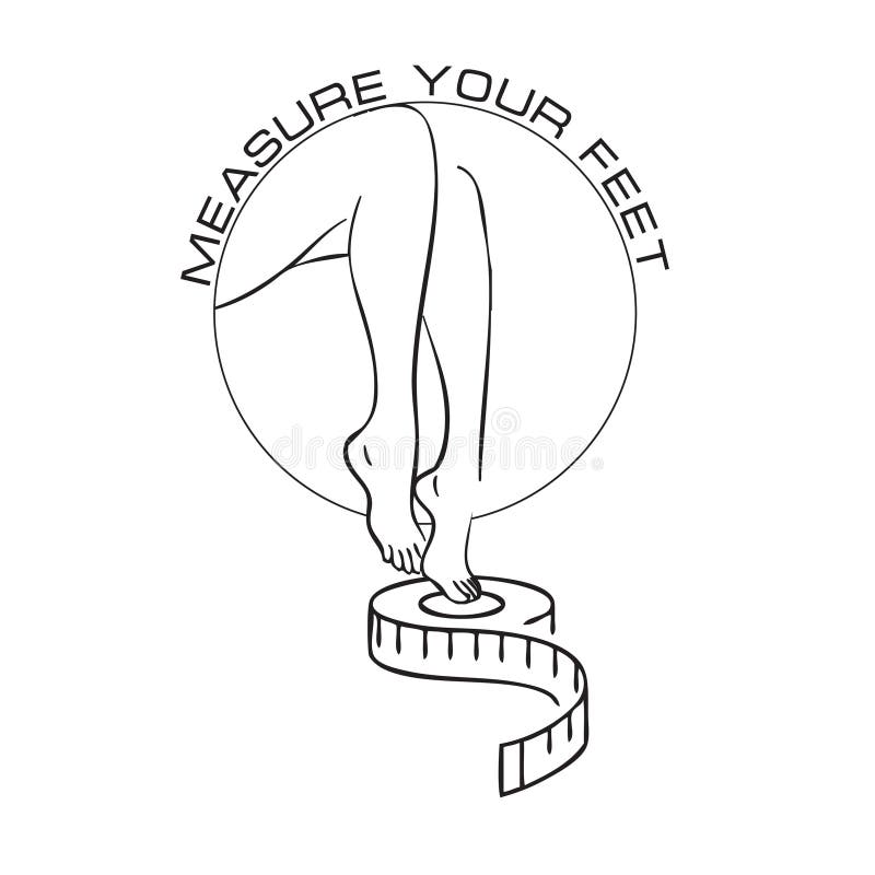 Measure Your Feet stock vector. Illustration of regular - 319178007