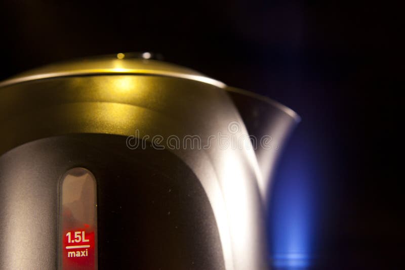 Measured Mark Water Level Electric Kettle Red Color Boiling Sign Stock ...