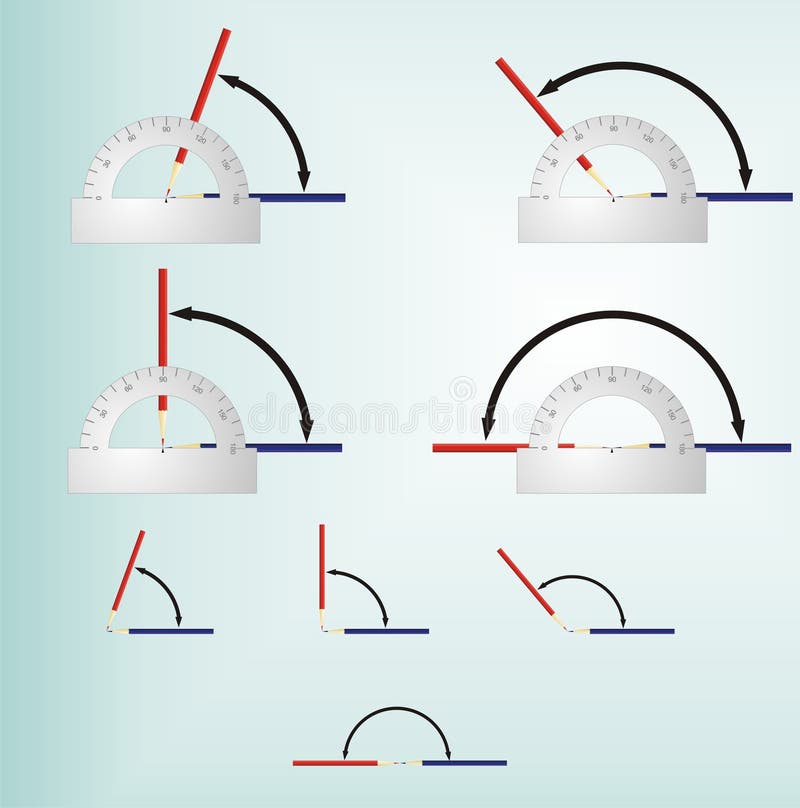 Measurement Angle of a Plane Stock Vector - Illustration of geometry ...