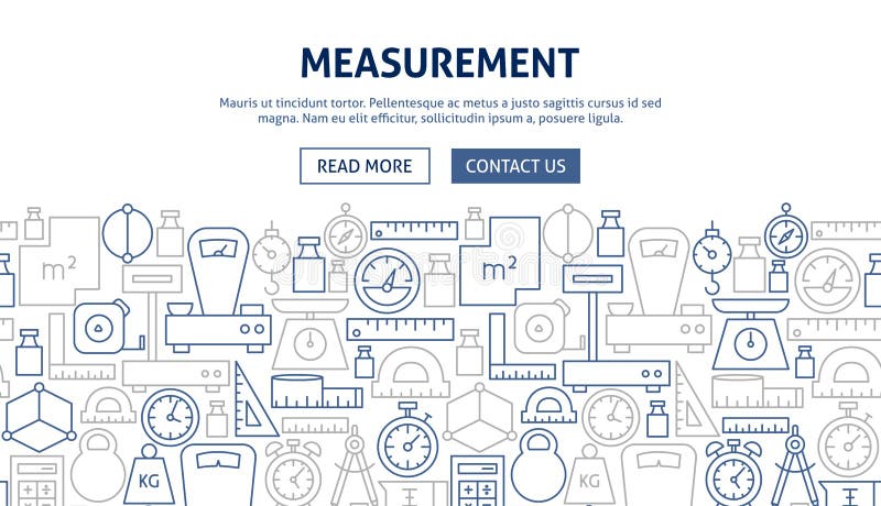 Measurement Banner Design stock vector. Illustration of concept - 204071412