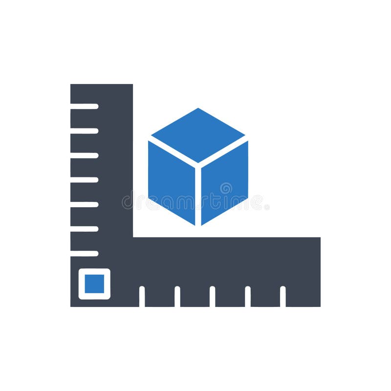 Measurement and Box Icon stock vector. Illustration of dimensions ...
