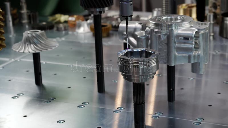 Coordinate Measuring Machine Measures Complex Parts. Stock Video ...