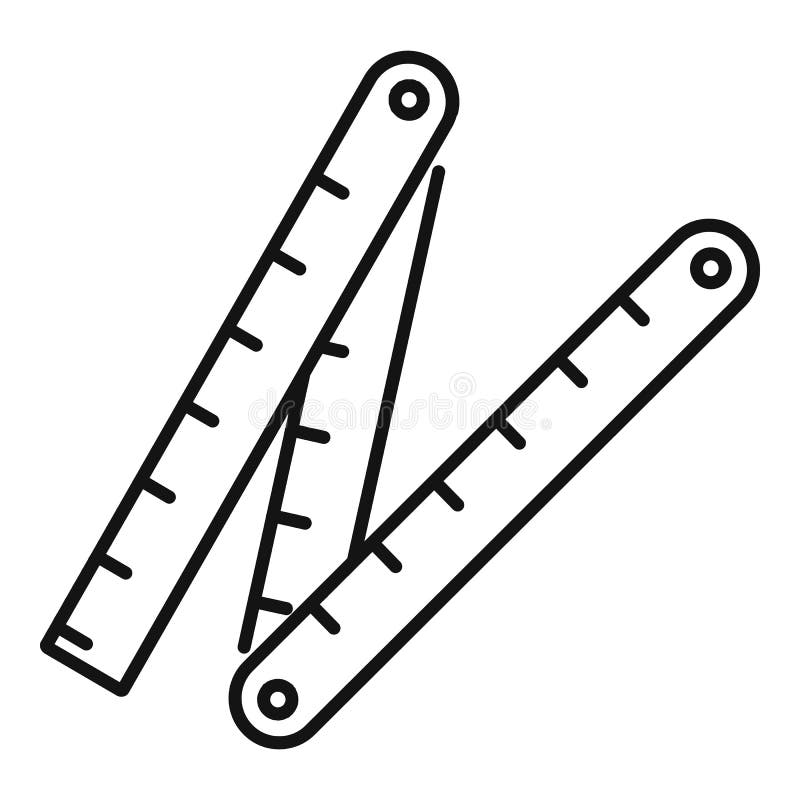 Measurement Construct Ruler Icon, Outline Style Stock Vector ...
