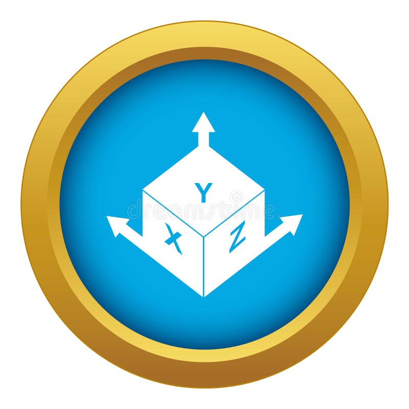 Measurement Cube Square Icon Blue Vector Isolated Stock Vector ...