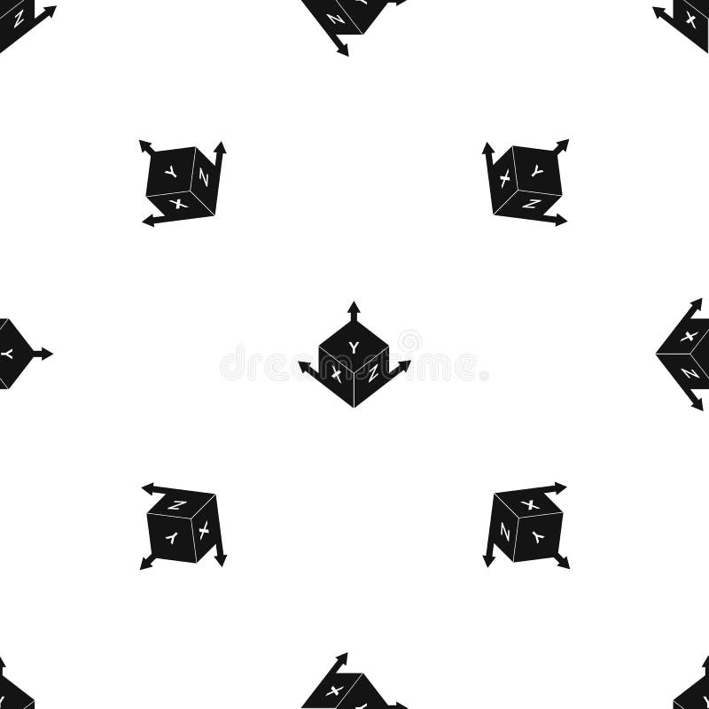 Measurement Cube Square Pattern Seamless Black Stock Vector ...