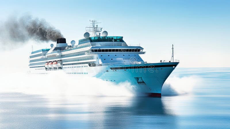 Measurement of Engine Emissions for Ships and Yachts Stock Illustration ...