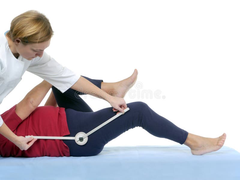 Measurement of Hip Joint External Rotation Stock Photo - Image of knee ...