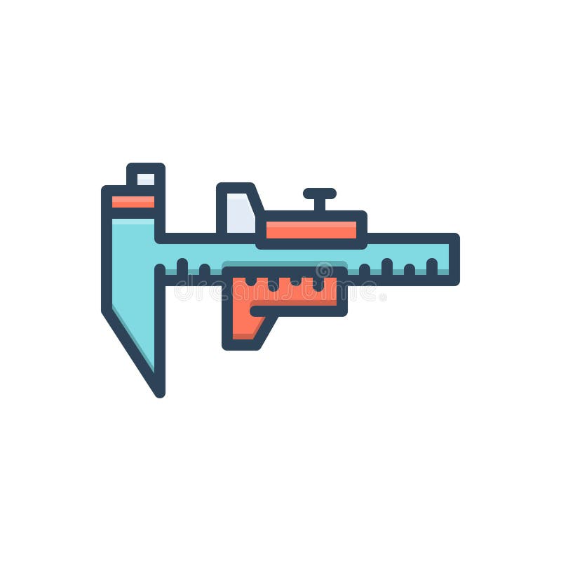 Color Illustration Icon for Measurement, Calliper and Scale Stock ...