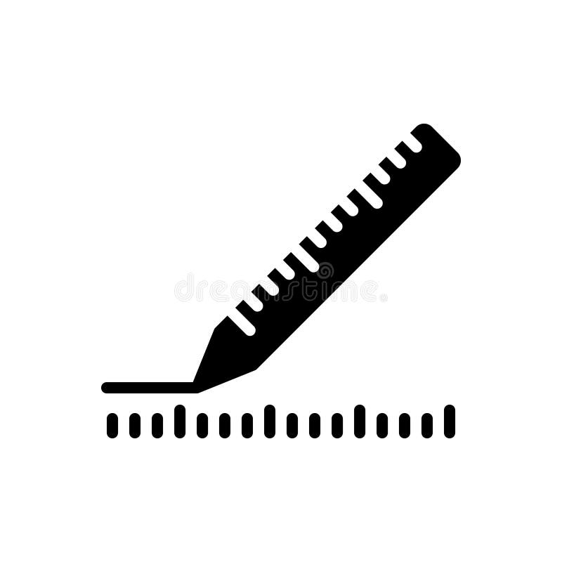Black Solid Icon for Measurement, Distance and Ruler Stock Vector ...