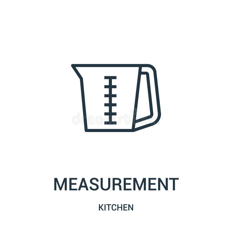 Measurement Icon Vector from Kitchen Collection. Thin Line Measurement ...