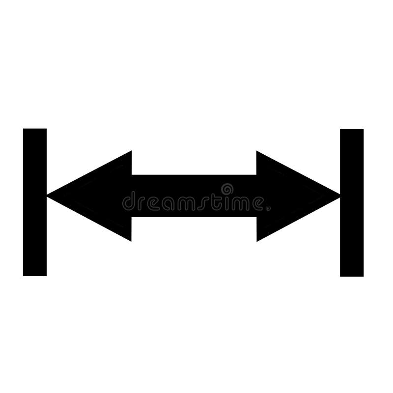 Width Design Geometric Geometry Arrow Measurement Illustration Black 2 ...