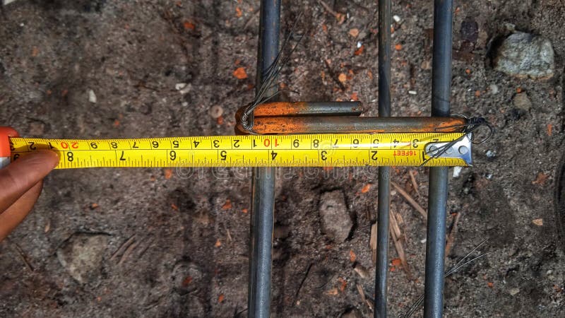 Measurement of Length Using a Tape Measure Stock Image - Image of ...