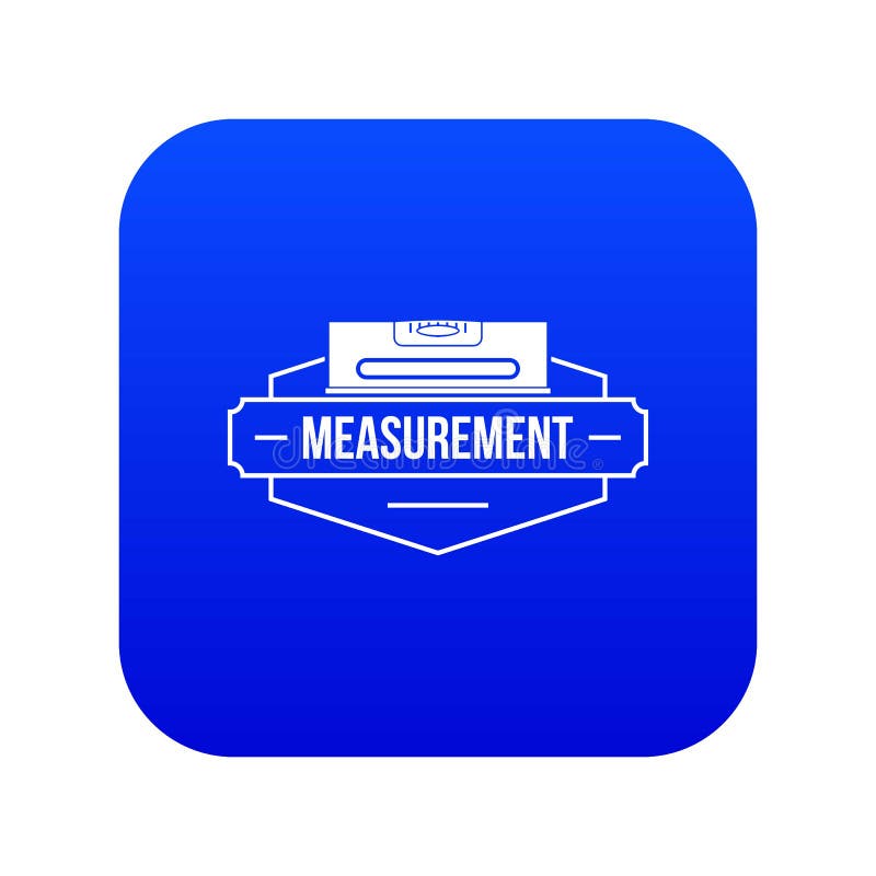 Measurement Level Icon Blue Vector Stock Vector - Illustration of ...