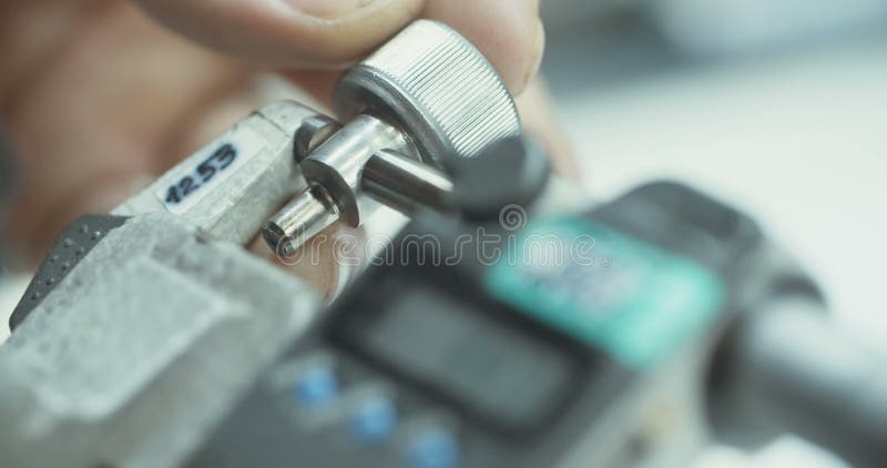 Metal Measurement Process. Media. Working in a Large Metalworking ...