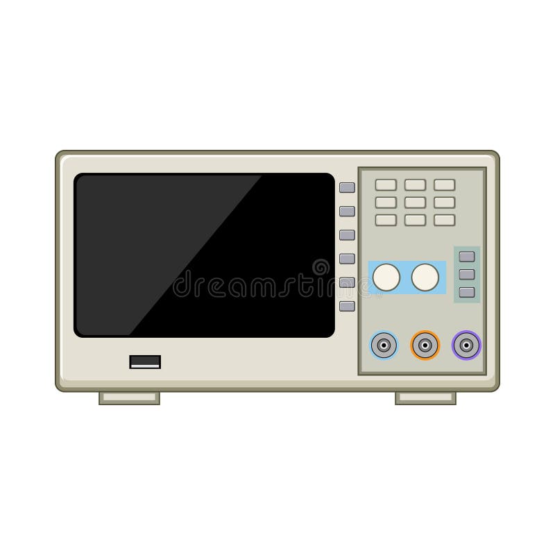 Measurement Oscillograph Cartoon Vector Illustration Stock Illustration ...
