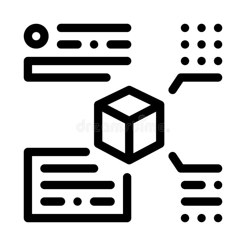 Measurement of Parameters of Parcel Icon Vector Outline Illustration ...