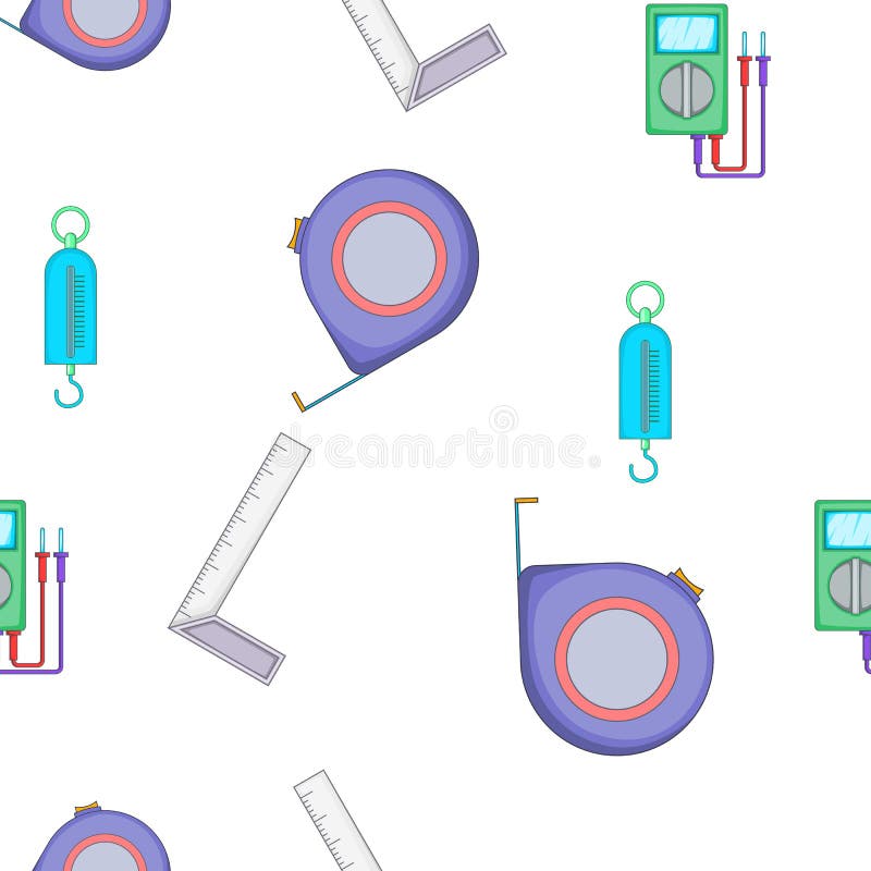 Measurement Pattern, Cartoon Style Stock Vector - Illustration of ...