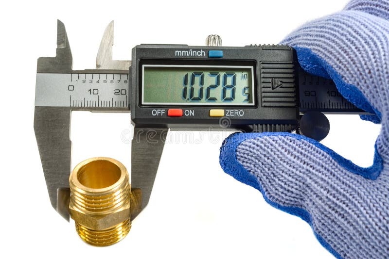 Measurement of Plumbing Fitting with Digital Caliper in the Master`s ...