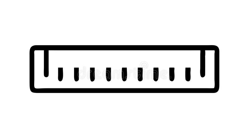 Measurement Ruler Icon for Engineering, Design, and Precision, Vector ...