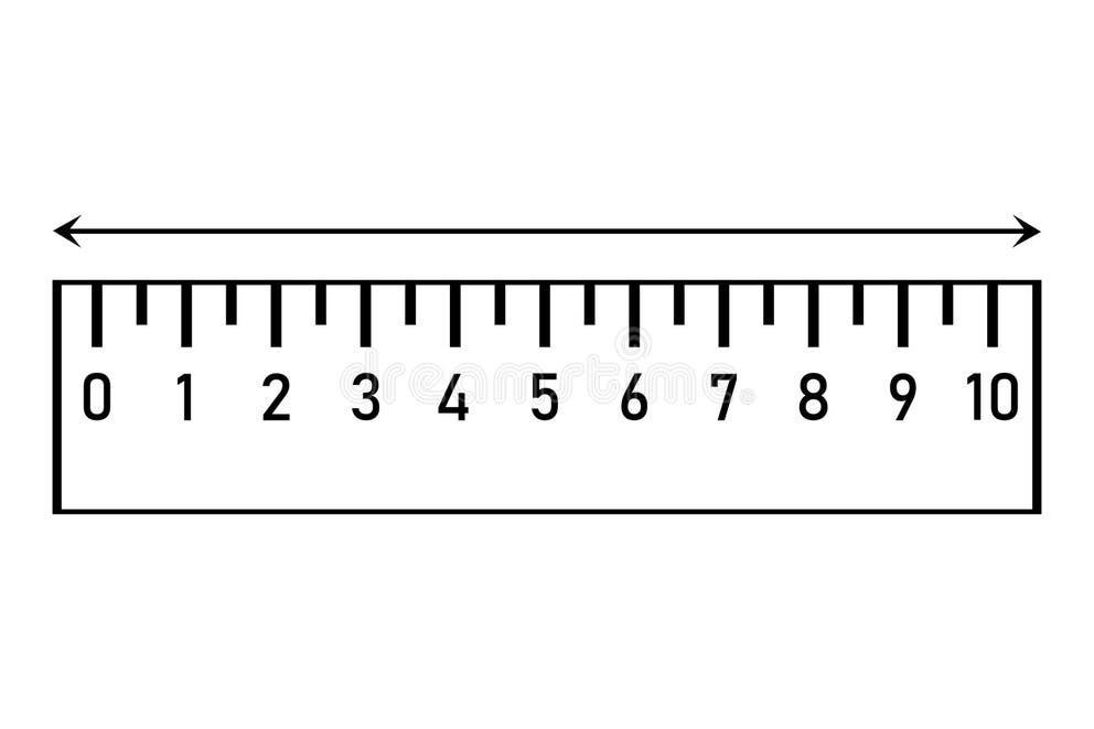 Measurement Ruler Icon. Numeric Scale Tool. Length Indicator Symbol ...