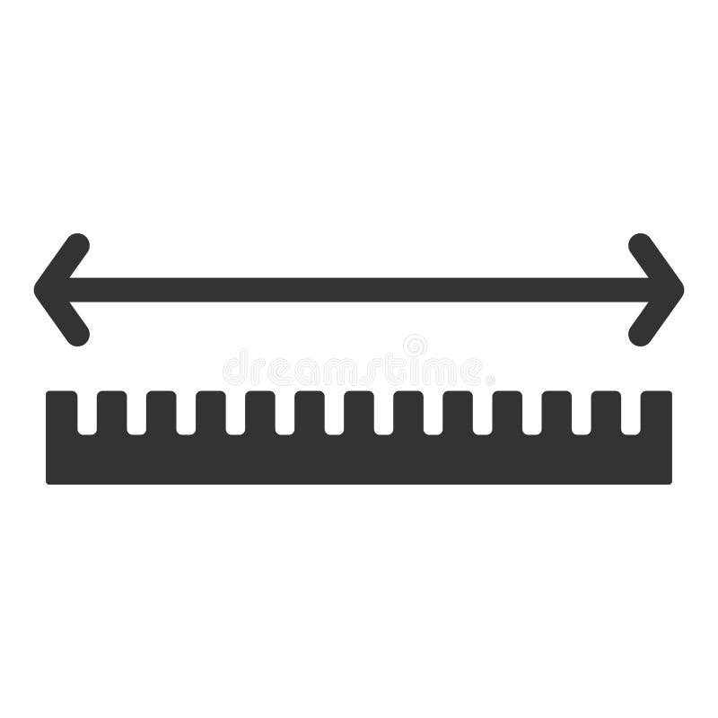 Measurement Ruler Icon. User Interface, Width Vector Illustration Stock ...