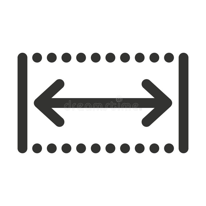 Measurement Ruler Icon. User Interface, Width Vector Illustration Stock ...