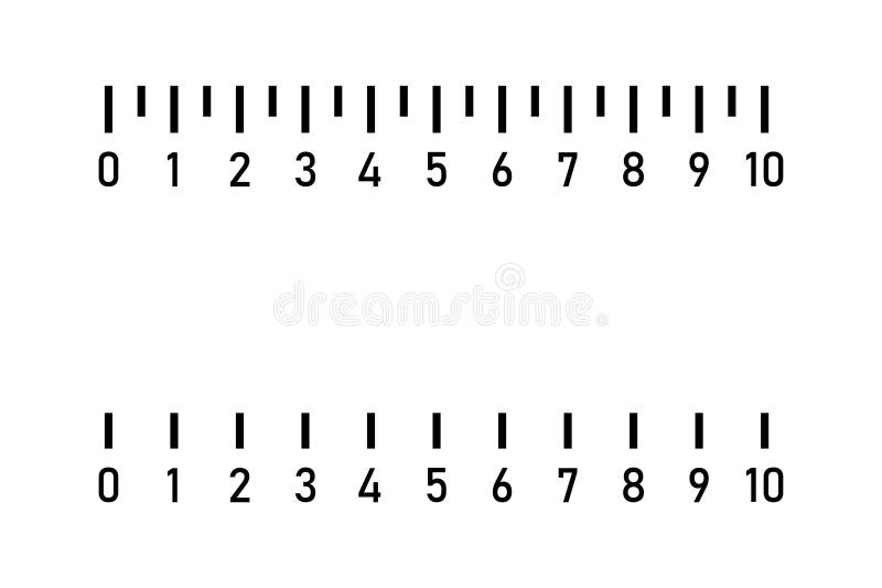 Measurement Scale. Numbered Ruler. Precision Tool. Black Simple Design ...