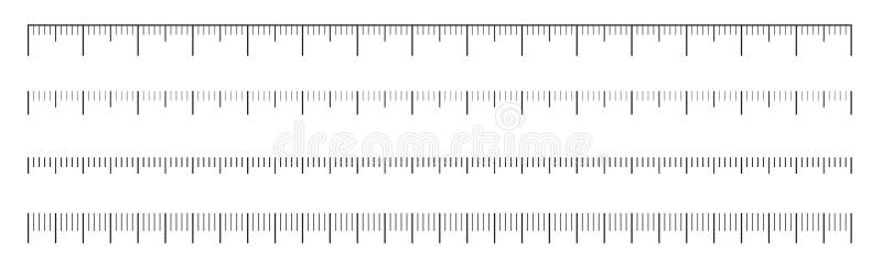 Measurement Scale, Template for a Ruler. Measuring Tool Blank ...