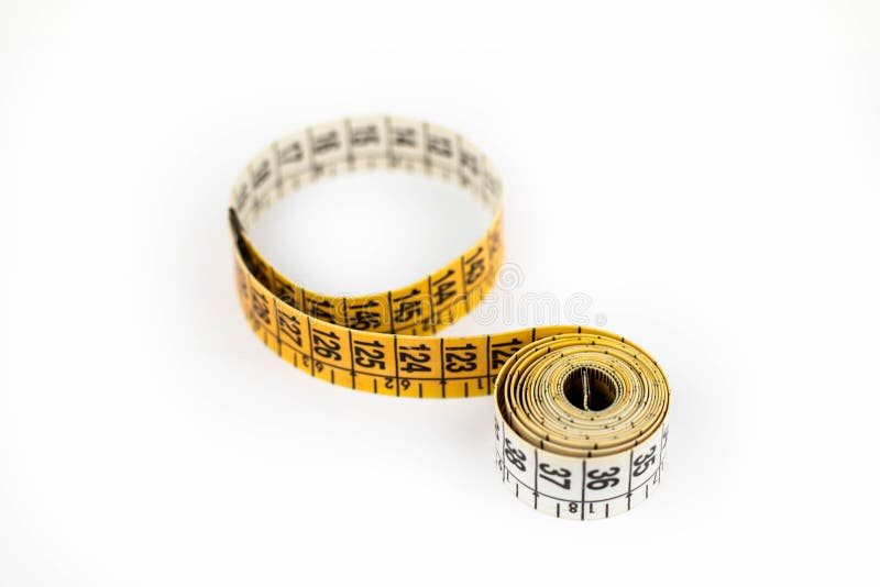 White Measurement Tape Roll with Number of Centimeter and Inch I Stock ...