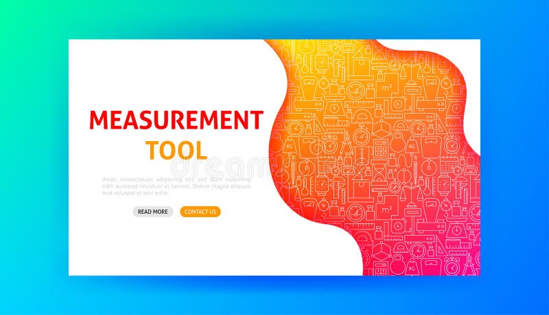 Measurement Banner Design stock vector. Illustration of concept - 204071412