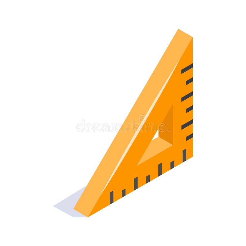 Measurement Tool, a Modern Isometric Icon of Triangular Ruler Stock ...