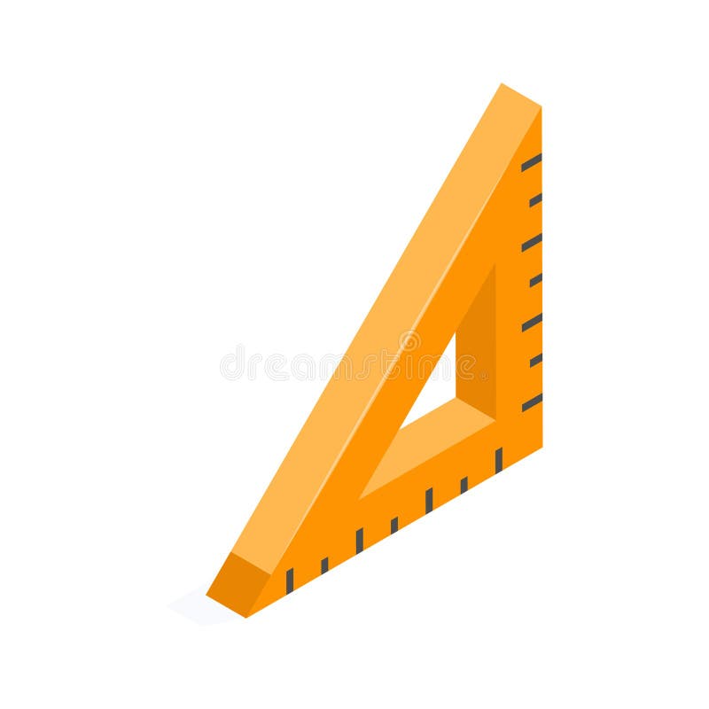 Measurement Tool, a Modern Isometric Icon of Triangular Ruler Stock ...