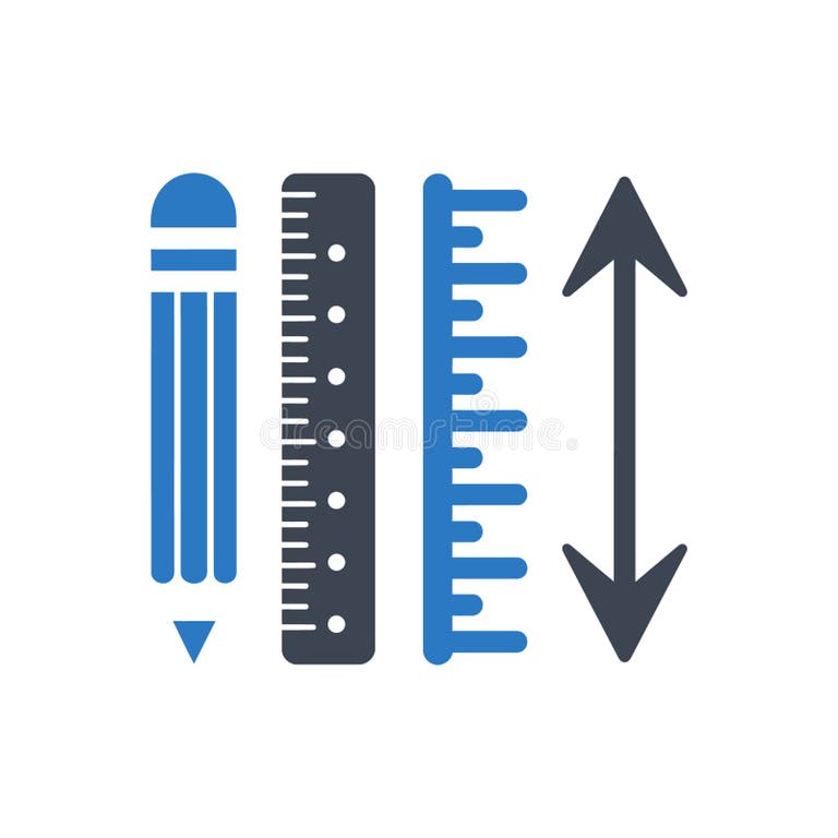 Measurement Tools Icon stock vector. Illustration of ruler - 361702295