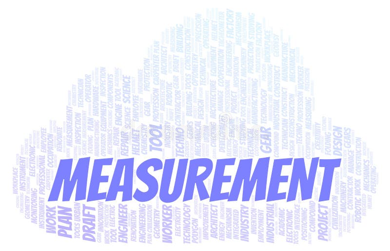 Measurement Typography Word Cloud Create with the Text only Stock ...