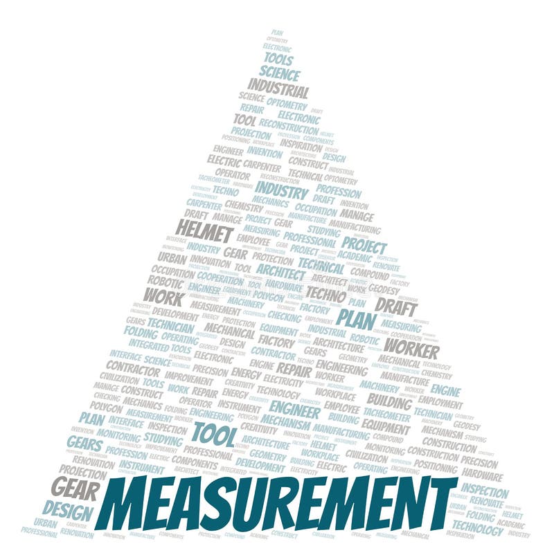 Measurement Typography Word Cloud Create with the Text only Stock ...