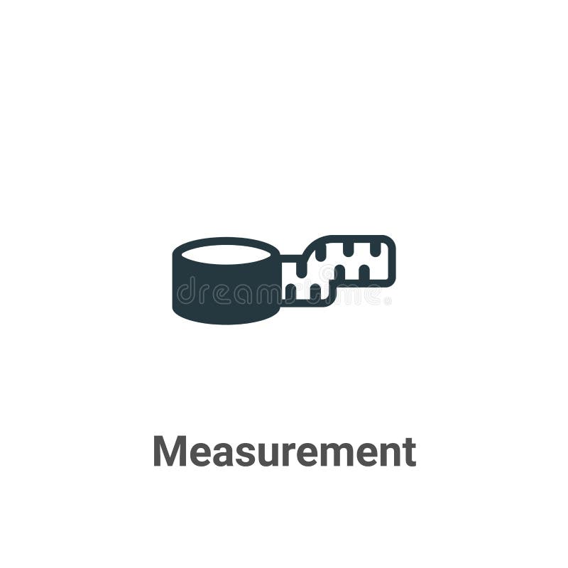 Measurement Vector Icon on White Background. Flat Vector Measurement ...
